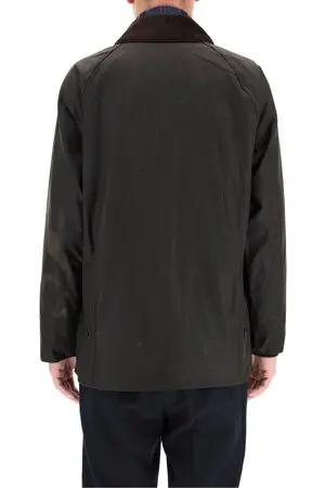 Barbour Bedale Wax Jacket With Corduroy Details - Black