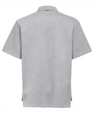 Thom Browne Rwb Pocket Trim Polo Shirt - Light Gray
