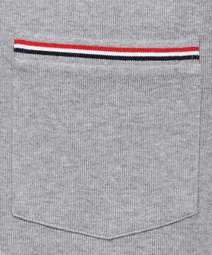 Thom Browne Rwb Pocket Trim Polo Shirt - Light Gray