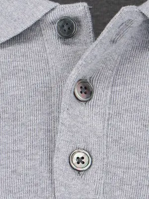 Thom Browne Rwb Pocket Trim Polo Shirt - Light Gray
