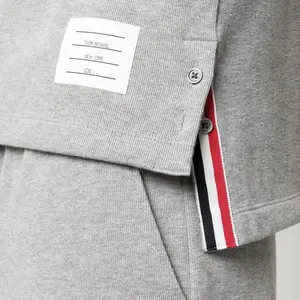 Thom Browne Rwb Pocket Trim Polo Shirt - Light Gray