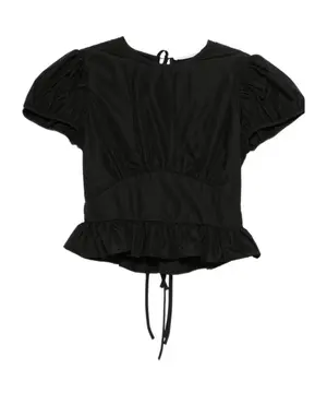 Cecilie Bahnsen Short Sleeve Top With Tie Detail