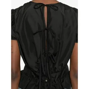 Cecilie Bahnsen Short Sleeve Top With Tie Detail