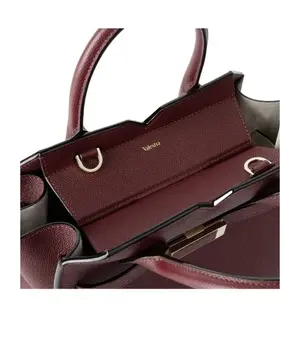 VALEXTRA Milano Mini Top Handle Bag - Wine Red