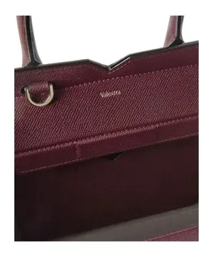 VALEXTRA Milano Mini Top Handle Bag - Wine Red