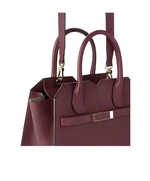 VALEXTRA Milano Mini Top Handle Bag - Wine Red