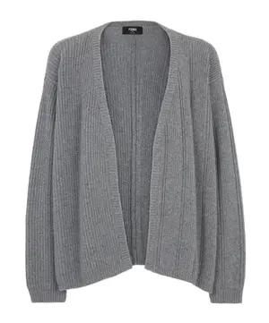 Fendi Open Front Knitted Cardigan