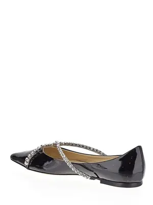 JIMMY CHOO Pointed Toe Embellished Flat Shoes