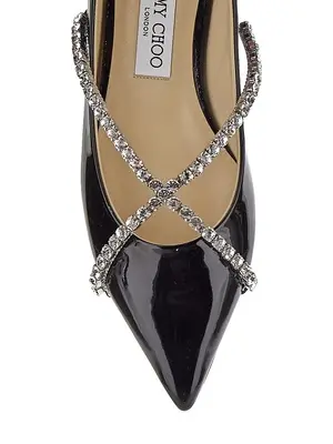 JIMMY CHOO Pointed Toe Embellished Flat Shoes