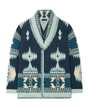 Alanui Icon Jacquard Cardigan - Blue