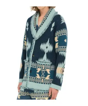 Alanui Icon Jacquard Cardigan - Blue