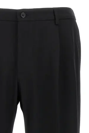 Dolce & Gabbana Pleated Trousers With Elastic Waistband - Black