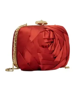 ROGER VIVIER Rose Clutch In Satin