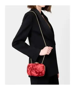 ROGER VIVIER Rose Clutch In Satin