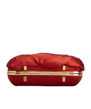 ROGER VIVIER Rose Clutch In Satin