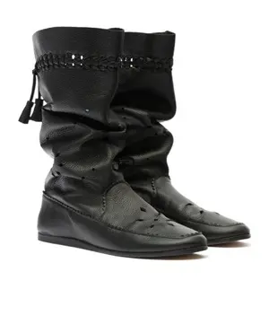 Isabel Marant Étoile Tassel Braided Perforated Detail Boots - Black