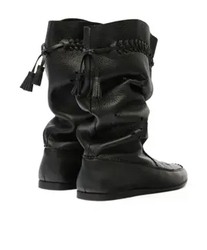Isabel Marant Étoile Tassel Braided Perforated Detail Boots - Black