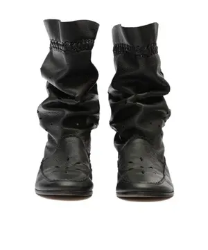 Isabel Marant Étoile Tassel Braided Perforated Detail Boots - Black