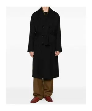 LARDINI Belted Double-breasted Coat