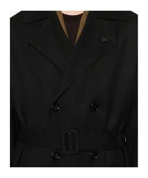 LARDINI Belted Double-breasted Coat