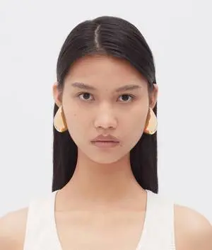 Bottega Veneta Drop Earrings In Polished 925 Silver - Yellow