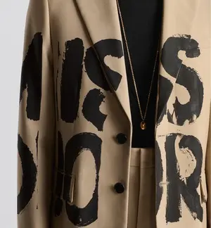 Dior Single Breasted Graphic Print Blazer