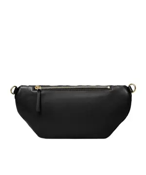 Tory Burch Fleming Logo Embossed Belt Bag - Black