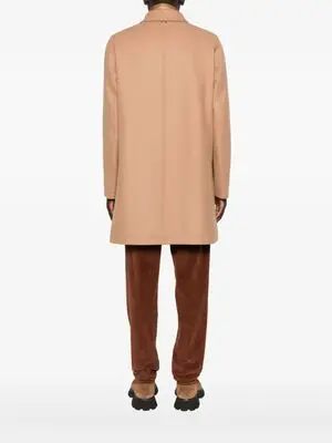 Herno Button-fastening Wool-blend Coat - Nude
