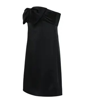 Saint Laurent Bow-detailed Strapless Zipped Mini Dress