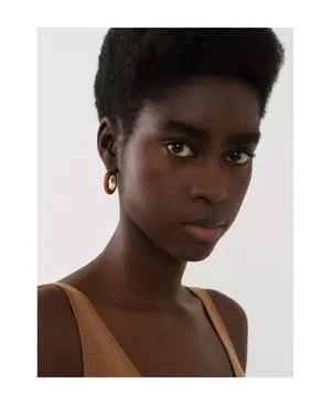 Chloé Leather Hoop Earrings