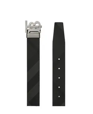 Burberry Monogram Buckle Reversible Belt
