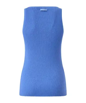 Pinko Sleeveless Ribbed Knit Button-front Tank Top