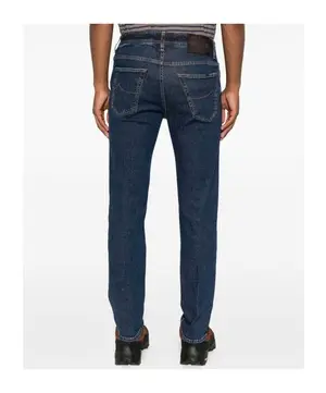 Jacob Cohen Logo Patch Slim-fit Jeans - Black