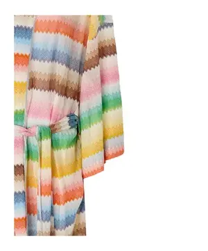 Missoni Zigzag Belted Raschel Knit Beachwear