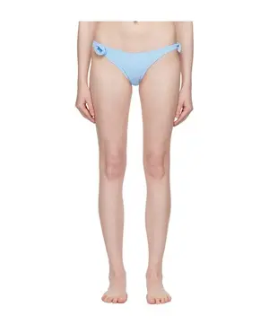 Coperni Bow-detail Bikini Top And Bottom Set - Blue