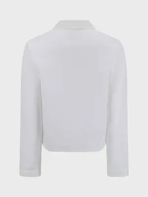 Miu Miu Cotton Poplin Shirt With Embroidered Logo