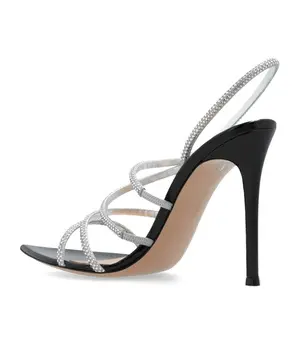 GIANVITO ROSSI 105mm Crystal Ettie Sandals - Gray
