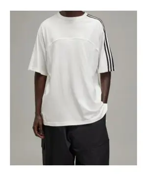 Y3 3-striped Short Sleeved T-shirt - Core White