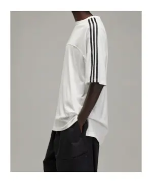 Y3 3-striped Short Sleeved T-shirt - Core White