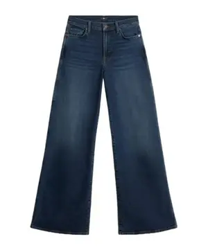 7 For All Mankind High-waisted Wide-leg Jeans - Blue