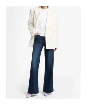7 For All Mankind High-waisted Wide-leg Jeans - Blue