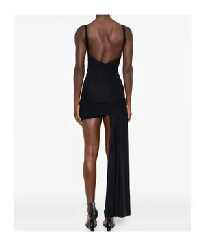 Balenciaga Ruched Sweetheart Neck Midi Dress