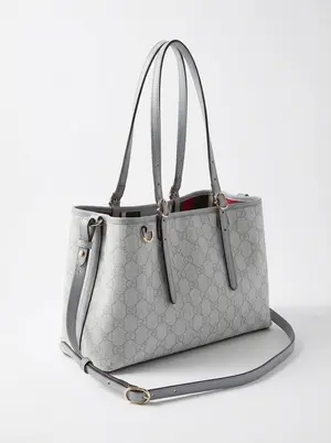 Gucci Gg Emblem Medium Tote Bag - Gray