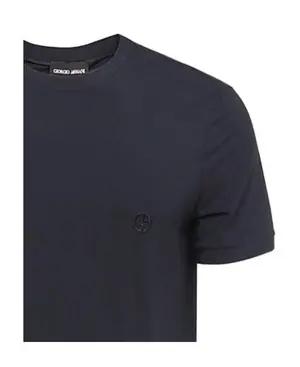 Giorgio Armani Logo Embroidered Crewneck T-shirt
