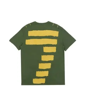 EA7 Logo Printed T-shirt With Round Neck - Green