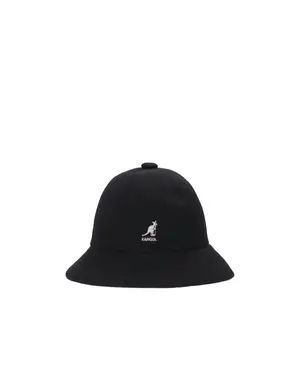 KANGOL Bucket Hat With Embroidered Logo - Black