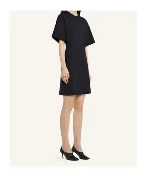 COURREGES Courrèges A-line Mini Dress With Logo - Black