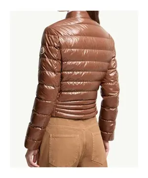 Moncler Papillon Short Down Jacket - Brown
