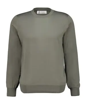 Brunello Cucinelli Crewneck Knitted Jumper - Gray