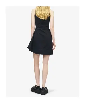 Alexander McQueen Asymmetrical Draped Mini Dress - Black